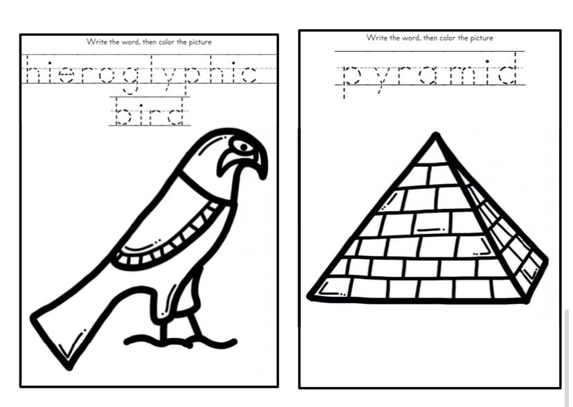 coloring pages hieroglyphic